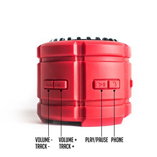 Red Fox Wireless Rover IPX7 Waterproof Bluetooth Speaker with YakAttack ...