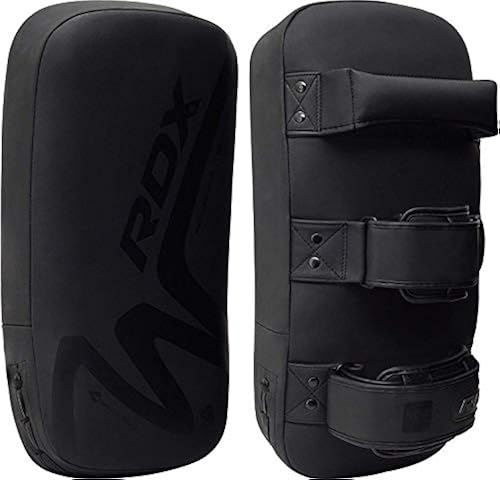 RDX MMA Thai Pad for Target Training, Convex Skin Leather Curved Kickboxing Strike Shield ...