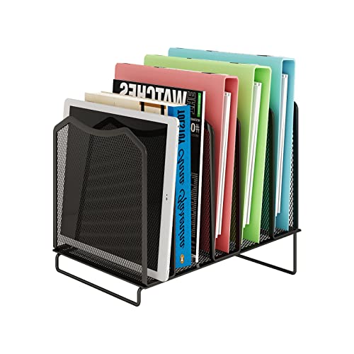 Simple Trending Mesh Desktop File Sorter Organizer, 5-Section Bookshelf ...