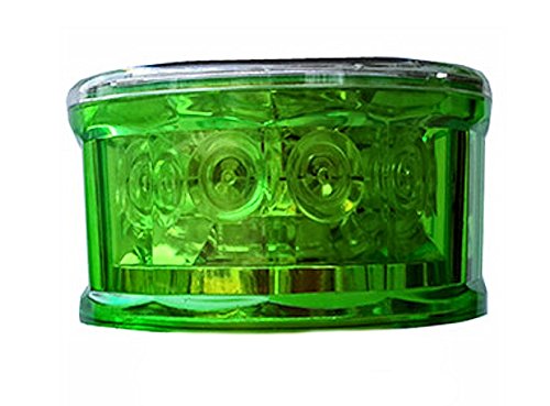 S12LM GREEN 1.5NM IP66 SOLAR Flashing Revolving SOS LED Marina Dock ...