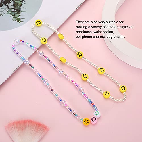 1300 Pcs Smiley Face Beads Set, Included Happy Face Beads, Transparent ...