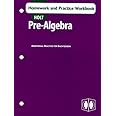 Amazon.com: Pre-algebra, Grades 6-8 Homework and Practice Worbook: Holt ...