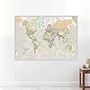 World Map Classic Style - Front Sheet Lamination - Cartographic Detail ...