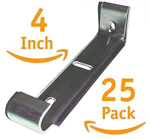 4" inch Hidden Rain Gutter Hanger Bracket Hook Clip style Heavy Duty ...