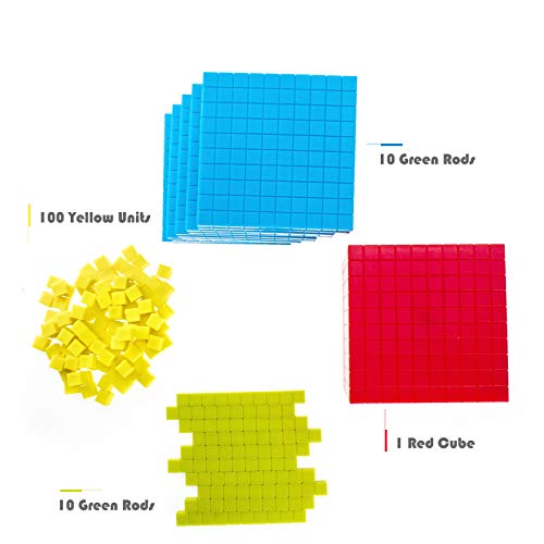 Base Ten Blocks Set - 121PCs Base 10 Set Learning Math Manipulative ...