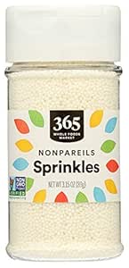 Amazon.com: 365 by Whole Foods Market, Sprinkles Nonpareils White, 3.15 ...