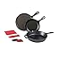 AmazonBasics Pre-Seasoned Cast Iron 5-Piece Kitchen Cookware Set, Pots ...