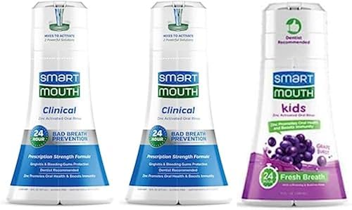 SmartMouth Package with Clinical DDS Activated Mouthwash - 16 Fl Oz, 2 ...