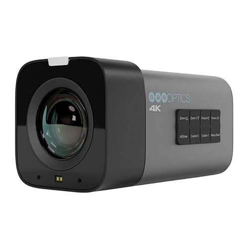 PTZOptics Studio 4K Camera with 12x Zoom, NDI HX2 Connectivity, Compact ...