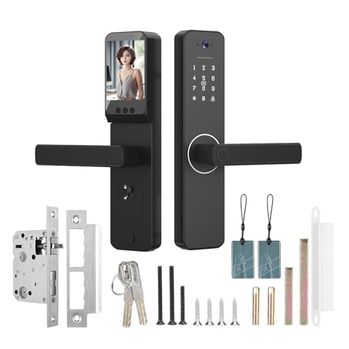 Smart Lock with 120° Wide-angle Camera and Smart Doorbell Keyless Entry ...