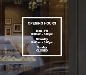 Modern Nice Customize Business Opening Trading Hours Sign (Design N ...
