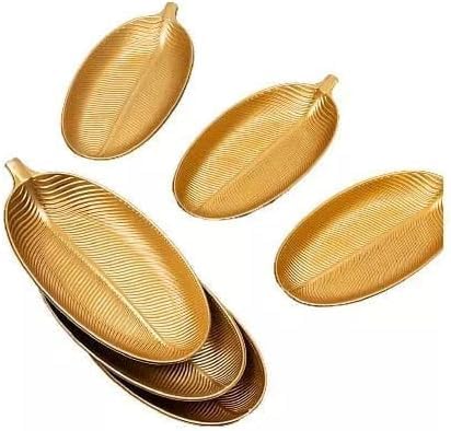 Set of 6 Leaf Printed Nut Serving Plates, Almond Plates, Snacks, All ...