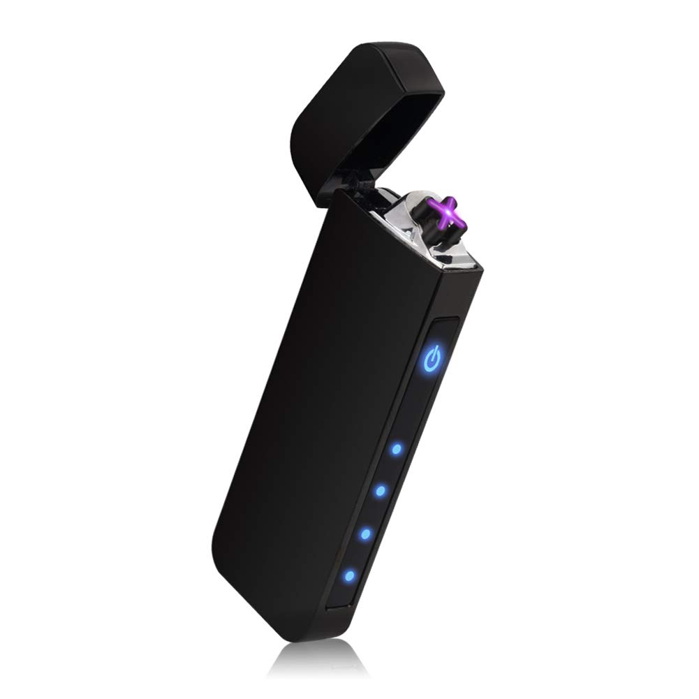 TOPKAN Electric Lighter Windproof Lighter USB Rechargeable Double TOPKAN Electric Lighter Windproof Lighter USB Rechargeable Double