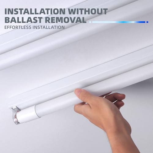 Barrina LED Tube Lights 4FT, T8 Led Bulbs 5000K, Plug & Play Or Ballast Bypass, Fluorescent ...