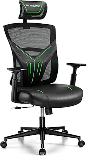 GTRACING Gaming Chair, Computer Chair with Mesh Back, Ergonomic Video ...