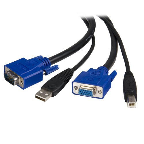 StarTech.com 2-in-1 Universal USB KVM Cable - Video / USB cable - HD-15 ...