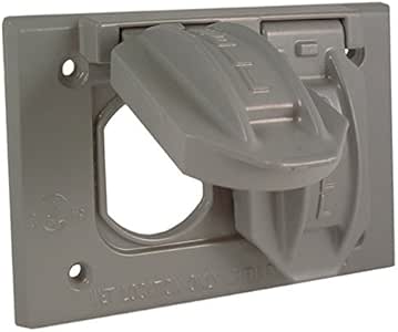 Hubbell-Bell 5094-0 1-Gang Weatherproof Horizontal Duplex Receptacle ...