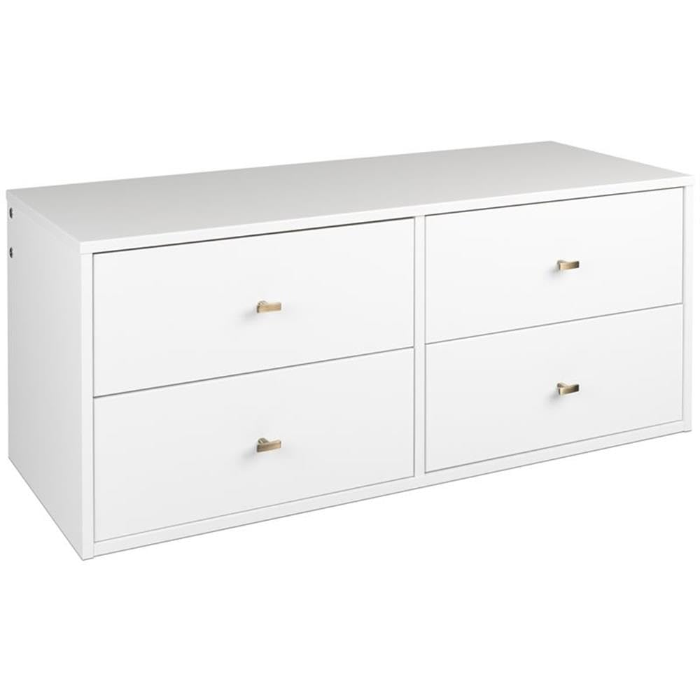 Prepac 4-Drawer Floating Dresser for Bedroom, Modern Dresser Chest of ...