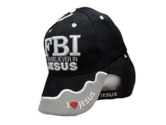 AES FBI Firm Believer in Jesus Christ Christian Black Embroidered Cap ...