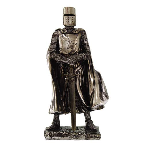 Mua Crusader Knight Statue Silver Finishing Cold Cast Resin Statue 7 ...
