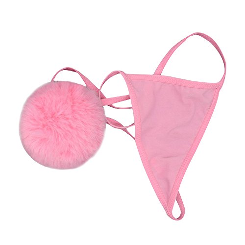 Mua TOMORI Womens Sexy Thong Pantie Cute Rabbit Tail G-String Fur Ball ...