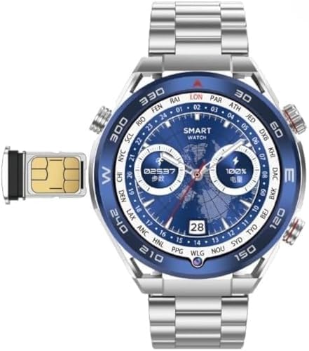 Telzeal DW-41 Smart Watch for Men, 4G Call, Play Store, YouTube, Tiktok, Whatsapp, 3 Bands ...