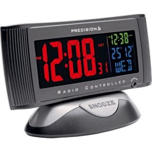 Precision Radio Controlled 3 Colour Display Alarm Clock.: Amazon.co.uk ...