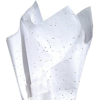 Amazon.com: White Glitter tissue Paper, 100 Sheets: Health & Personal Care