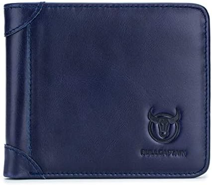 BULLCAPTAIN Slim Bi-fold RFID Blocking Leather Wallet for Men with 10 ...