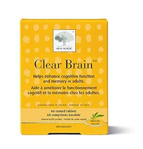 New Nordic Clear Brain, 60 Tablets Cognitive Health & Memory Supplement ...