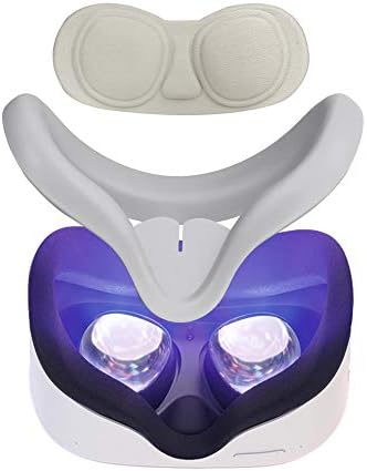 Simumu Silicone Face Cover&Lens Protect Cover for Oculus Quest 2，Soft ...