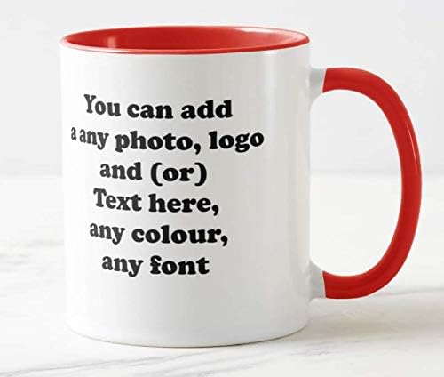 Personalised Coloured Inside Handle Mugs Cups 11oz, Your Photo Logo ...