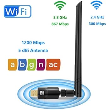 Amazon.com: Realtek RTL8812BU USB Wireless Adapter 1200 Mbps with 5 dBi ...