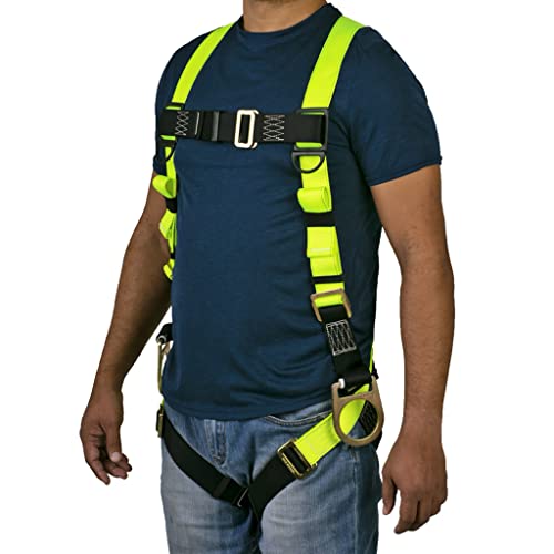 JORESTECH Safety Harness Full Body Protection Fall Arrest Yellow/Lime ...
