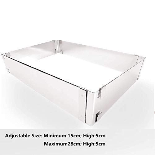 Rectangular Baking Frame - Adjustable Square Stainless Steel Mousse ...