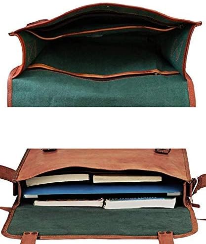 Alaska exports Leather Real Messenger Bag Laptop Briefcase Satchel Men ...