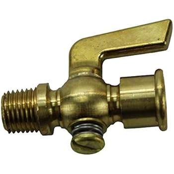 Amazon.com: 1/4" Brass Petcock with Lever Handle: Automotive