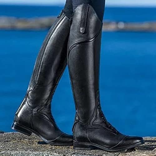 High Boots Horse Knee Rider Leather Shoes Equestrian Long Bootcut Rider ...