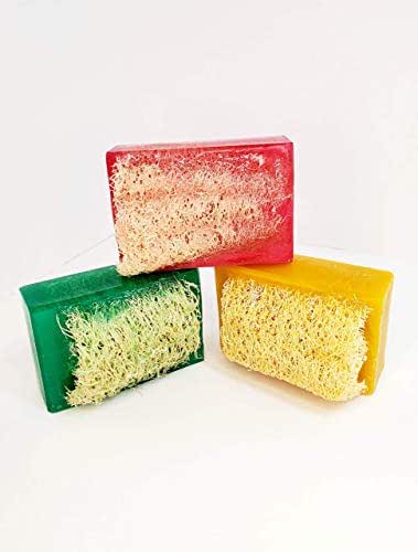 Amazon.com: Luffa Soap Set Handmade Soap, Sweet Pea, Morning Rain ...
