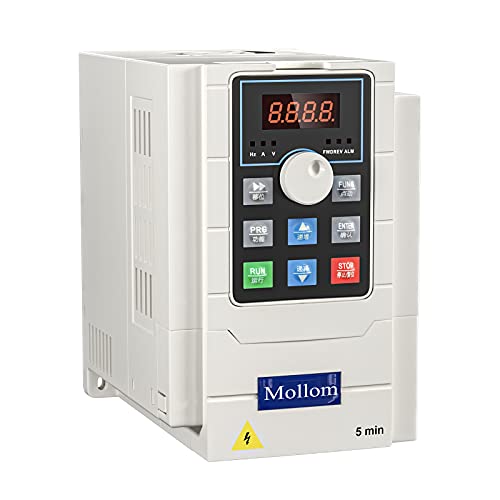 MOLLOM VFD 2.2KW 3HP 220V 1 Phase Input 3 Phase 0-999hz Output Variable ...