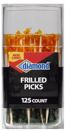 Amazon.com: Diamond Frilled Toothpicks 125 Count: Toothpick Holders ...
