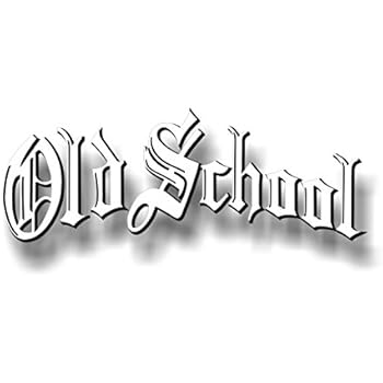 Amazon.com: Old School White Print Vinyl 9" Decal Retro Rockabilly ...