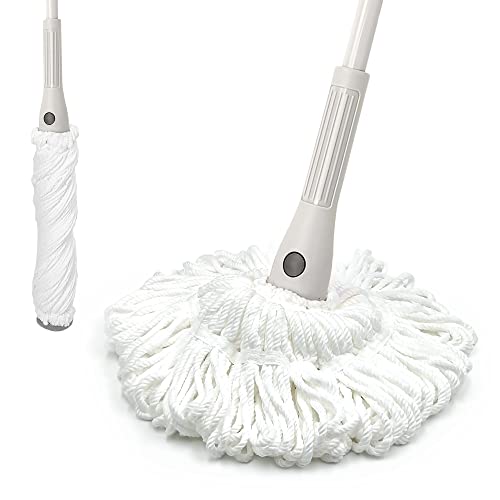 JEHONN Self Wringing Mop with 2 Reusable Heads, Upgraded 57.5 Inches ...