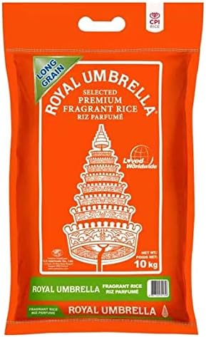 Royal Umbrella Wag Wag Fragrant Long Grain Rice, 10Kg - Pack of 1 price ...