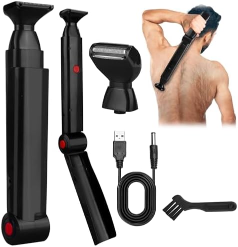 Back Shavers for Men, Foldable Body Shavers for Men with 2 Floating ...