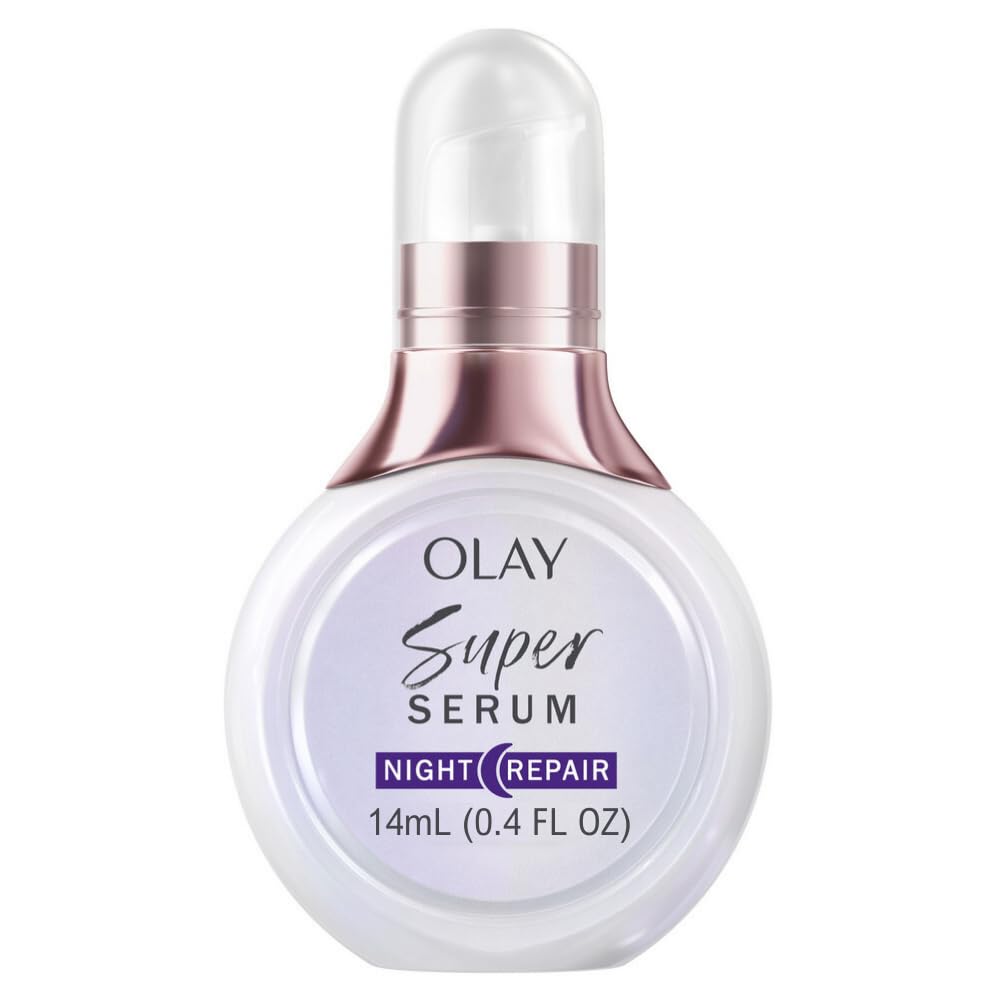 Olay Super Serum Night Repair for Face, Trial Size - Niacinamide, Peptide, Salicylic & Lactic ...