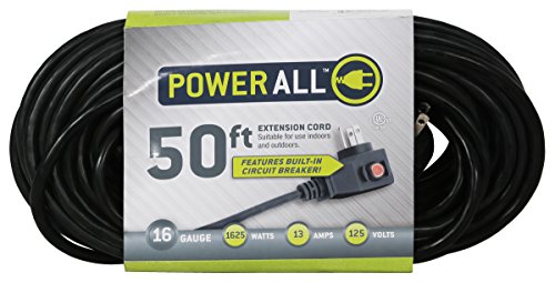 Power All - Extension Cord with Circuit Breaker - 125V | 50 ft. | 16 ...