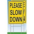Amazon.com : The Sign Studio - Please Slow Down Safety Signs - 12" x 18 ...