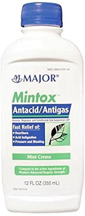 Amazon.com: Major Pharmaceuticals 264838 Mintox Antacid/Antigas Liquid ...
