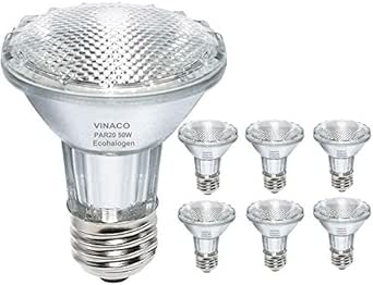 Par20 Bulbs, 6 Pack 120V 50W Par20 Flood Light Bulbs, E26 Medium Base ...
